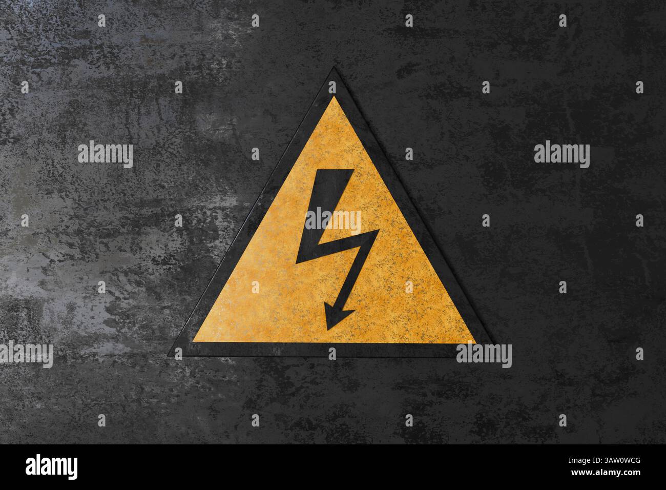 Yellow triangular warning sign featuring a bold black exclamation mark ...