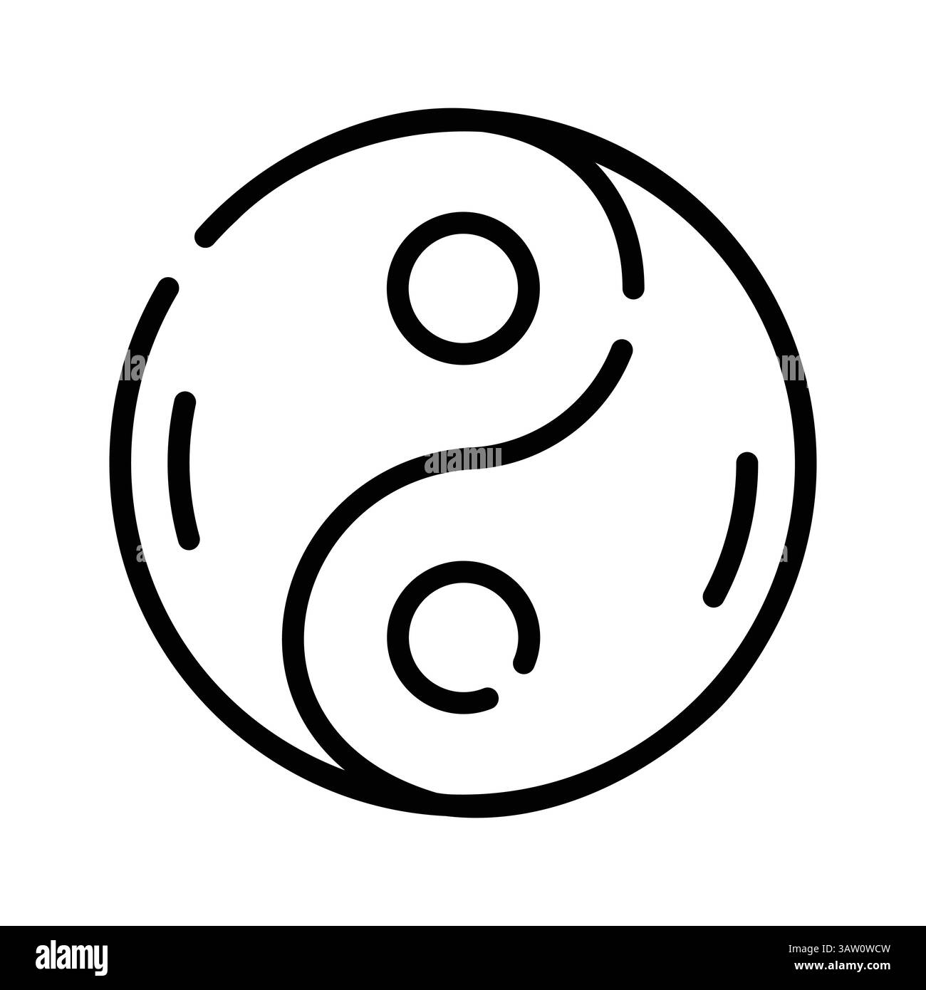 A chinese yin yang symbol vector design isolated on white background ...