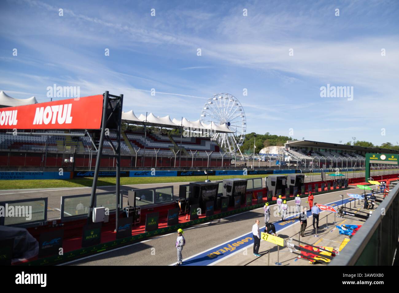 Imola, Italy. 19th Apr, 2025. View of Pit Lane during 6 Hours of Imola ...