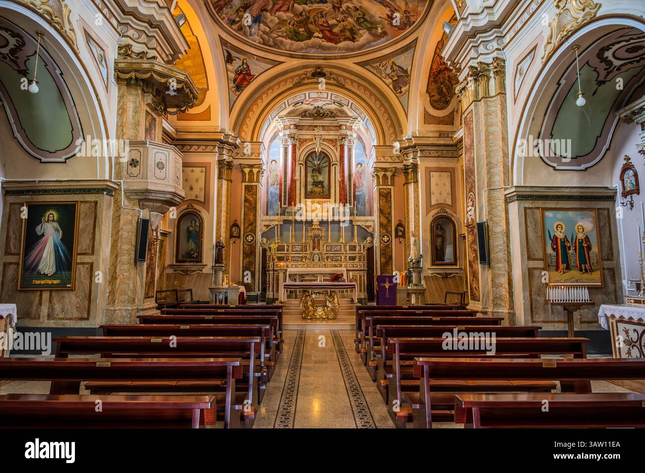 The church has a commissar cross plan with six side chapels. The ...