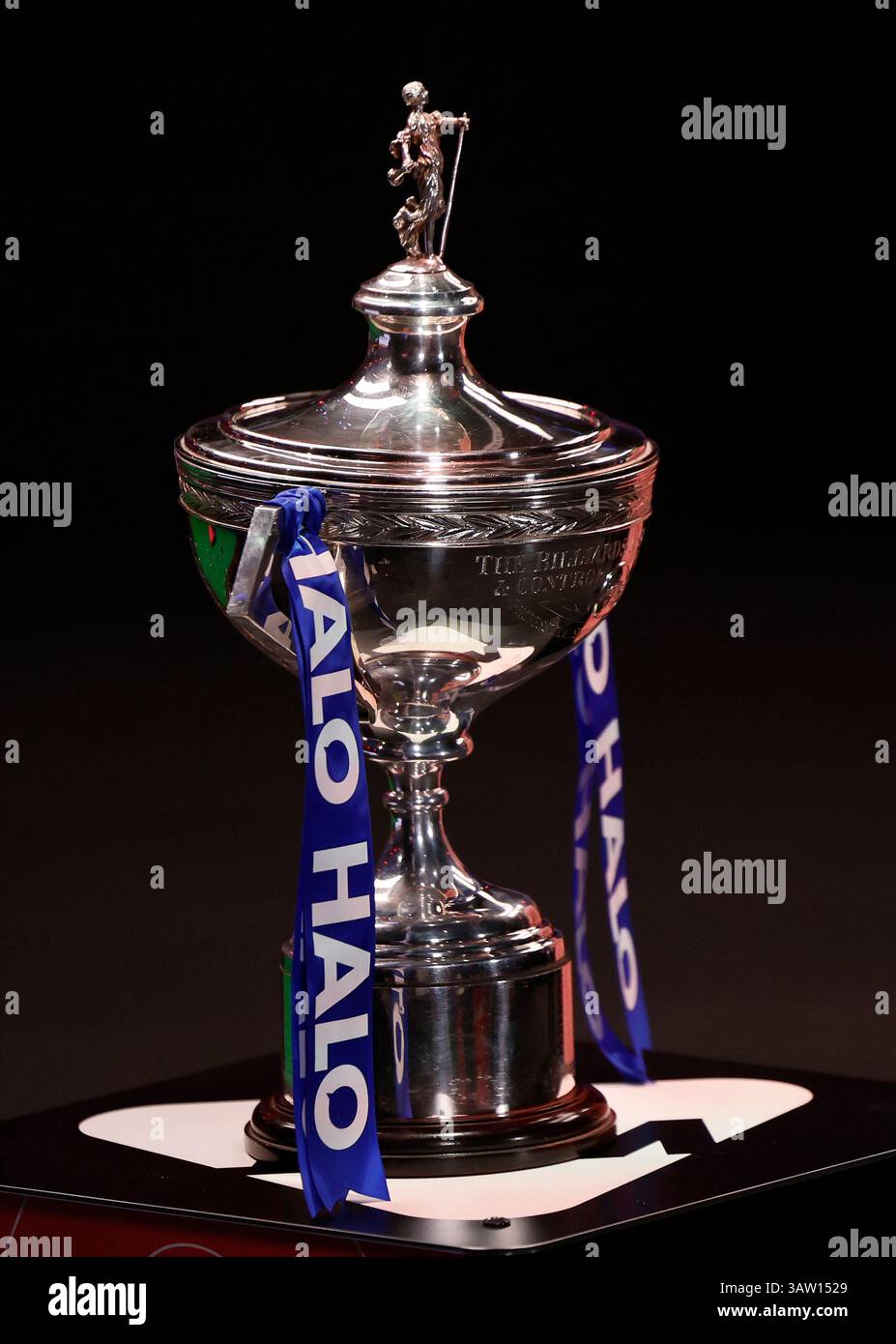 The world Championship trophy on display during day one of the Halo ...