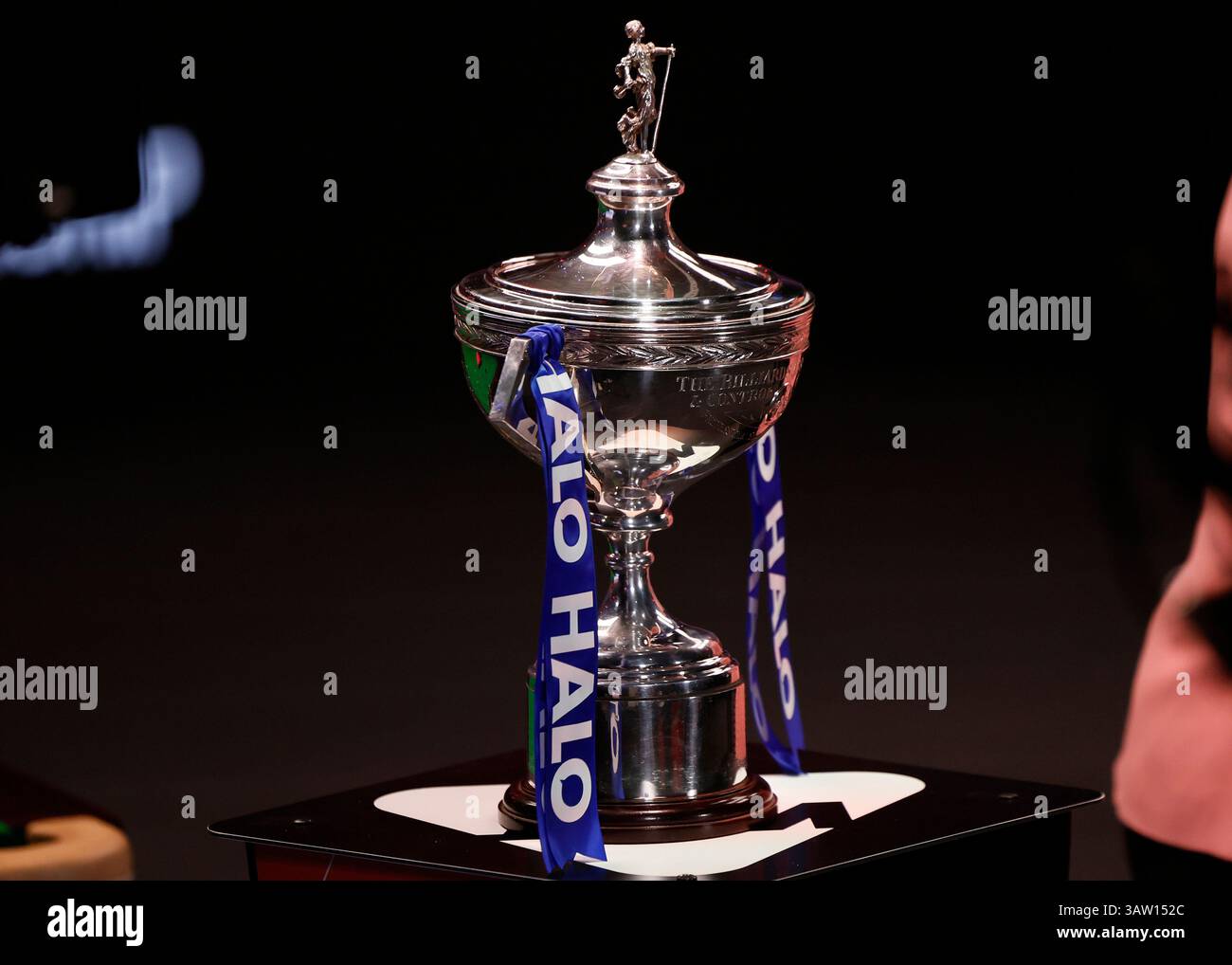 The world Championship trophy on display during day one of the Halo ...