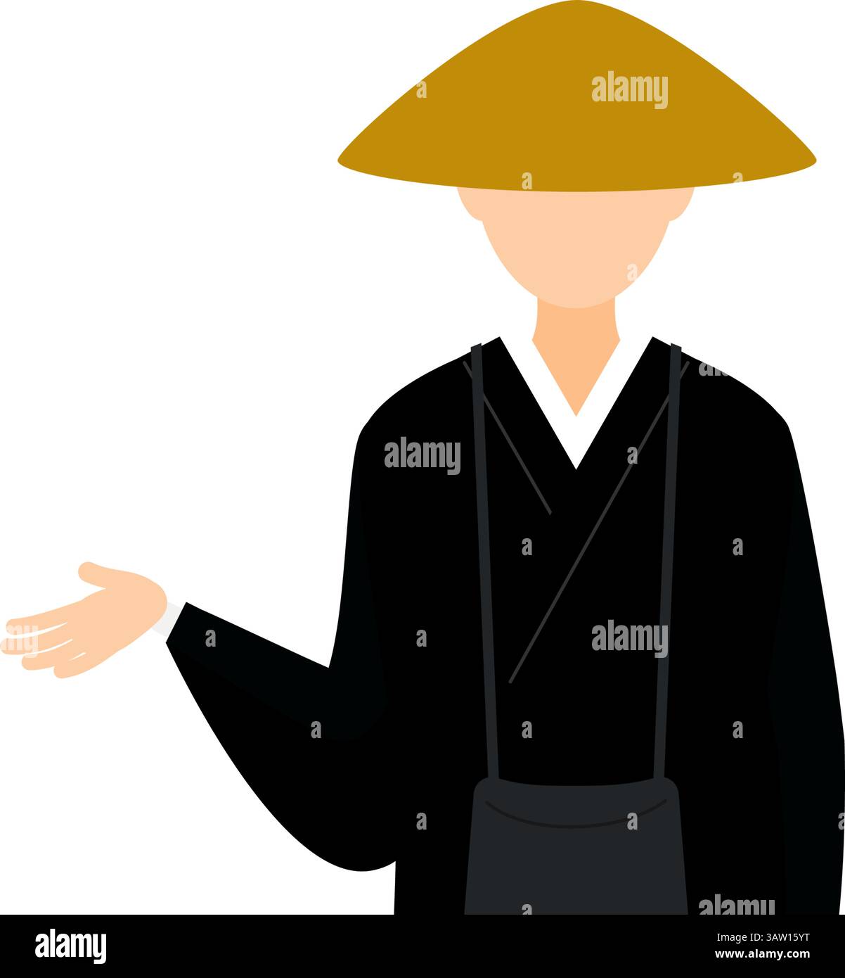 Simple illustration of a buddhist monk talking, Vector Illustration ...