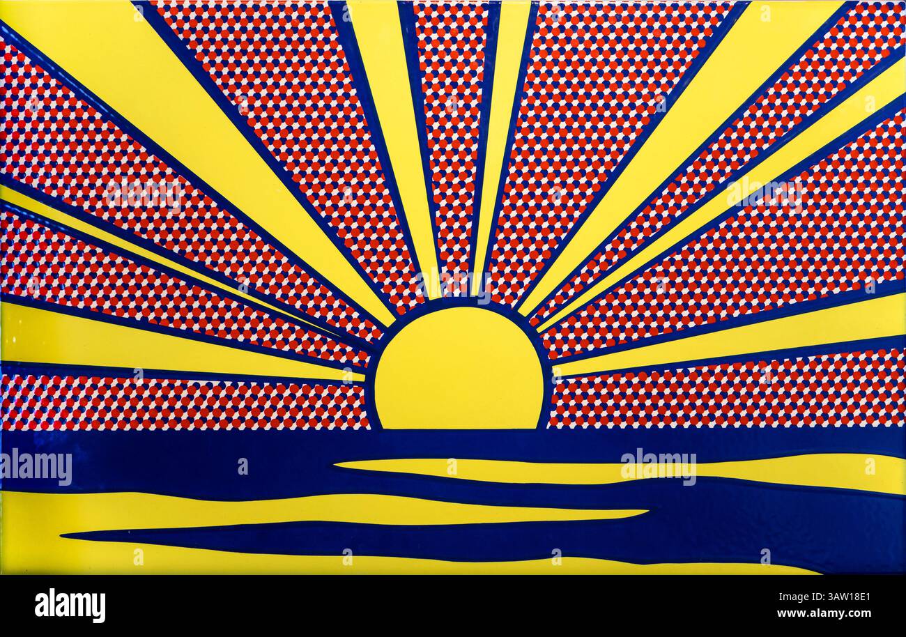 ROY LICHTENSTEIN (1923-1997) Sunrise 1965. enamel on steel. In the ...