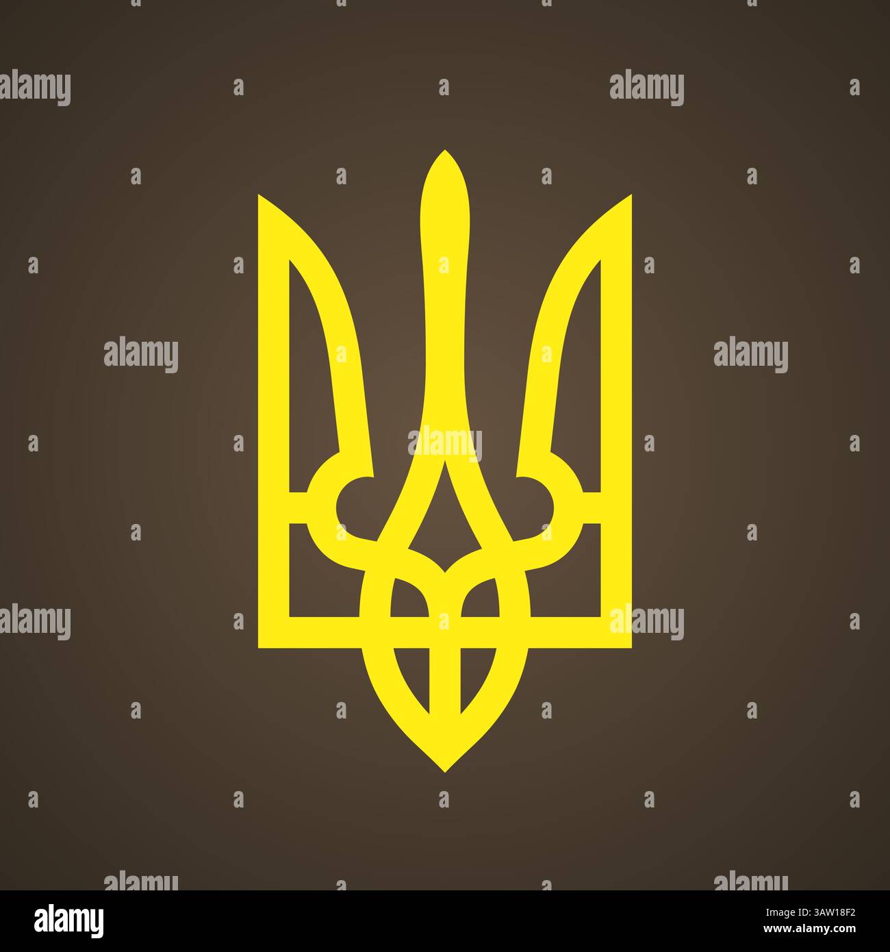 Tryzub - Ukrainian symbol golden trident Stock Vector Image & Art - Alamy