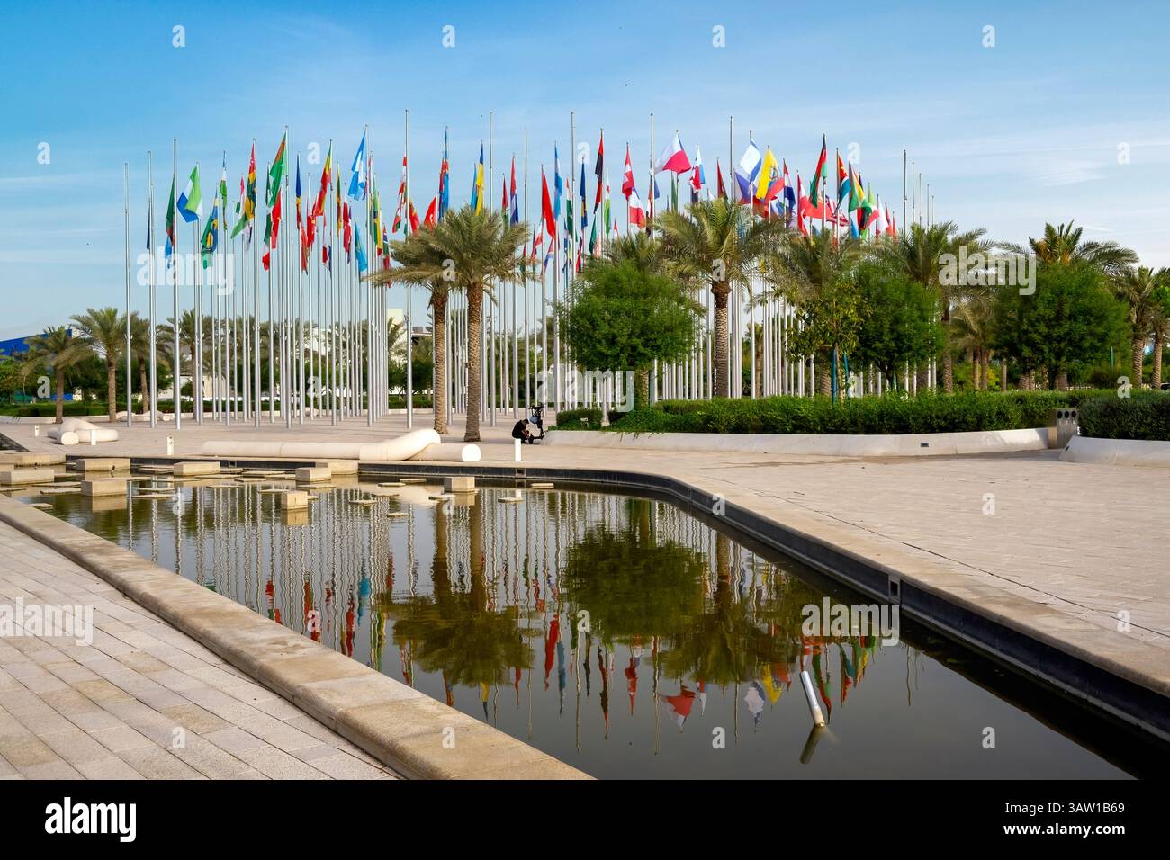 The Flag Plaza, displays 119 flags from countries with authorized ...