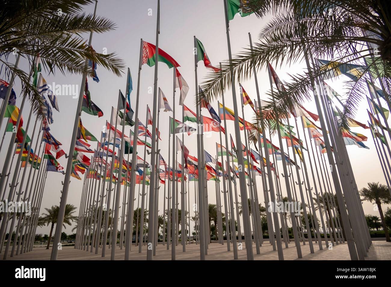The Flag Plaza, displays 119 flags from countries with authorized ...