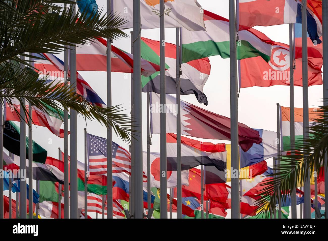 The Flag Plaza, displays 119 flags from countries with authorized ...