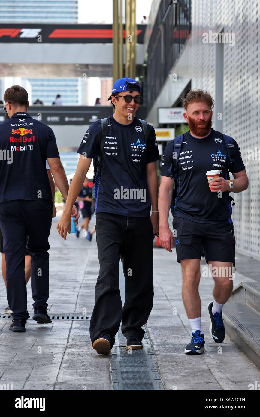 Jeddah, Saudi Arabia. 19th Apr, 2025. (L to R): Alexander Albon (THA ...