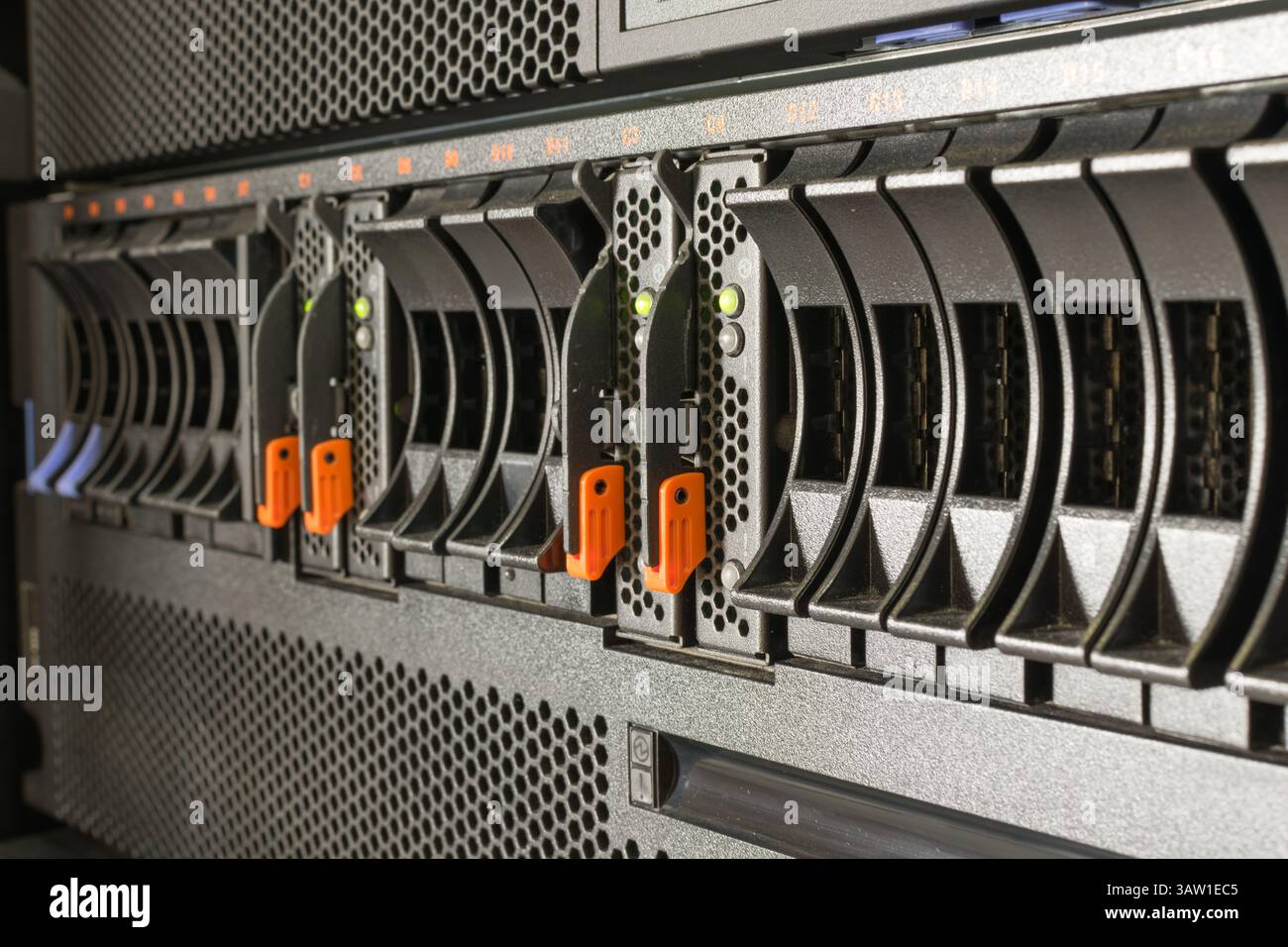 Computer Server mainframe and raid storage in datacenter Stock Photo ...