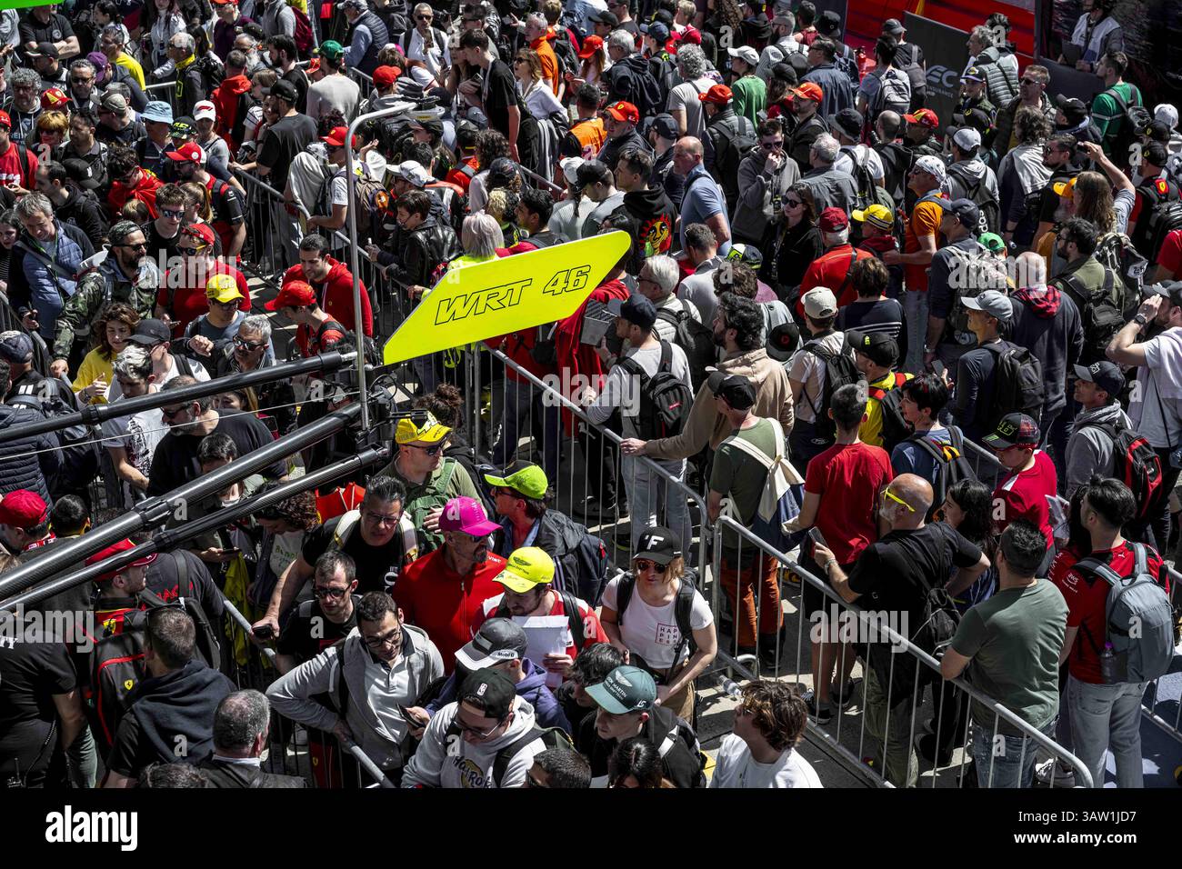 Imola, Italy. 19th Apr, 2025. Crowd on Pit Walk during WEC - 6 Hours of ...
