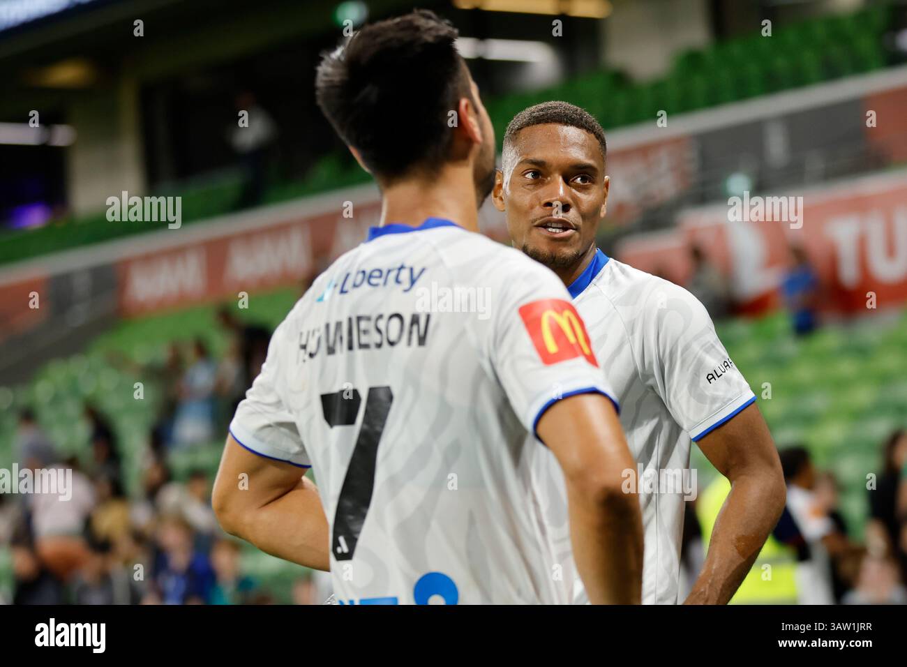 Melbourne, Australia. 19th Apr, 2025. Daniel Hall of Auckland FC at the ...