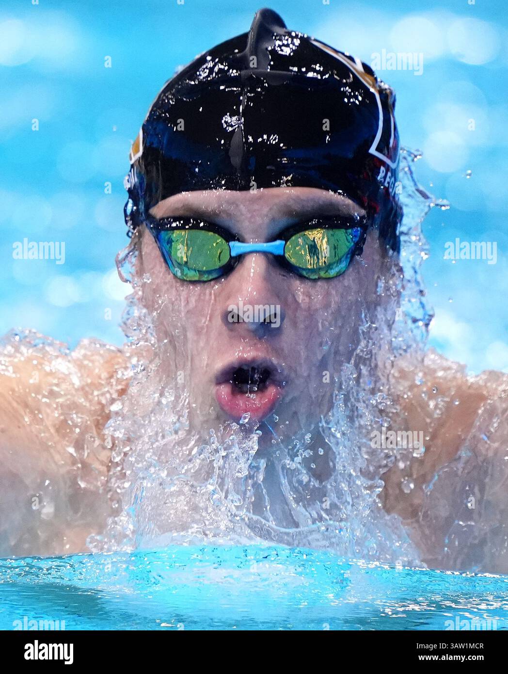 Leon Taylor during the Men's 200m Breaststroke on day five of the ...