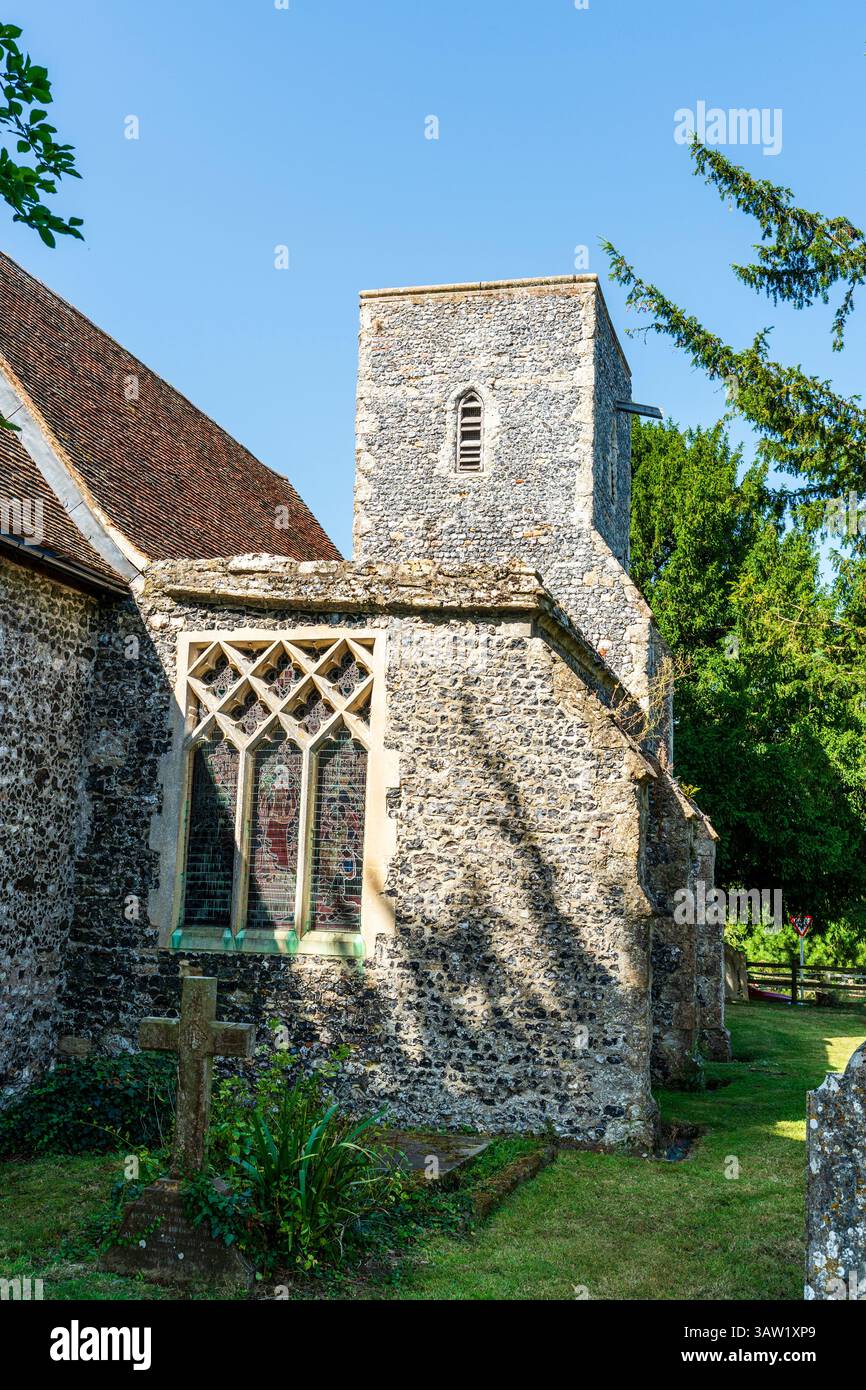 Norman church at Elmstone in kent with its square 14th century add on ...