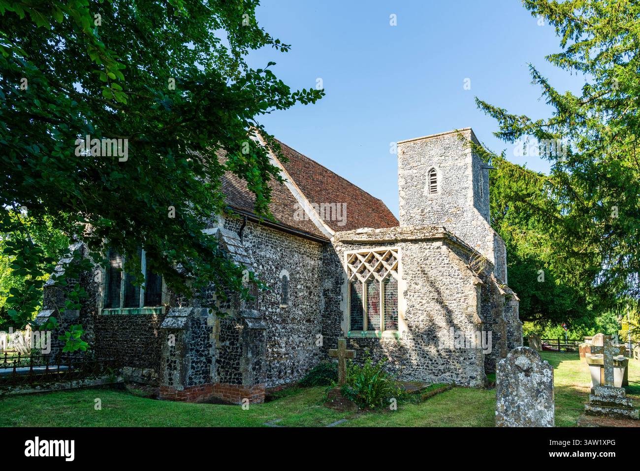 Norman church at Elmstone in kent with its square 14th century add on ...