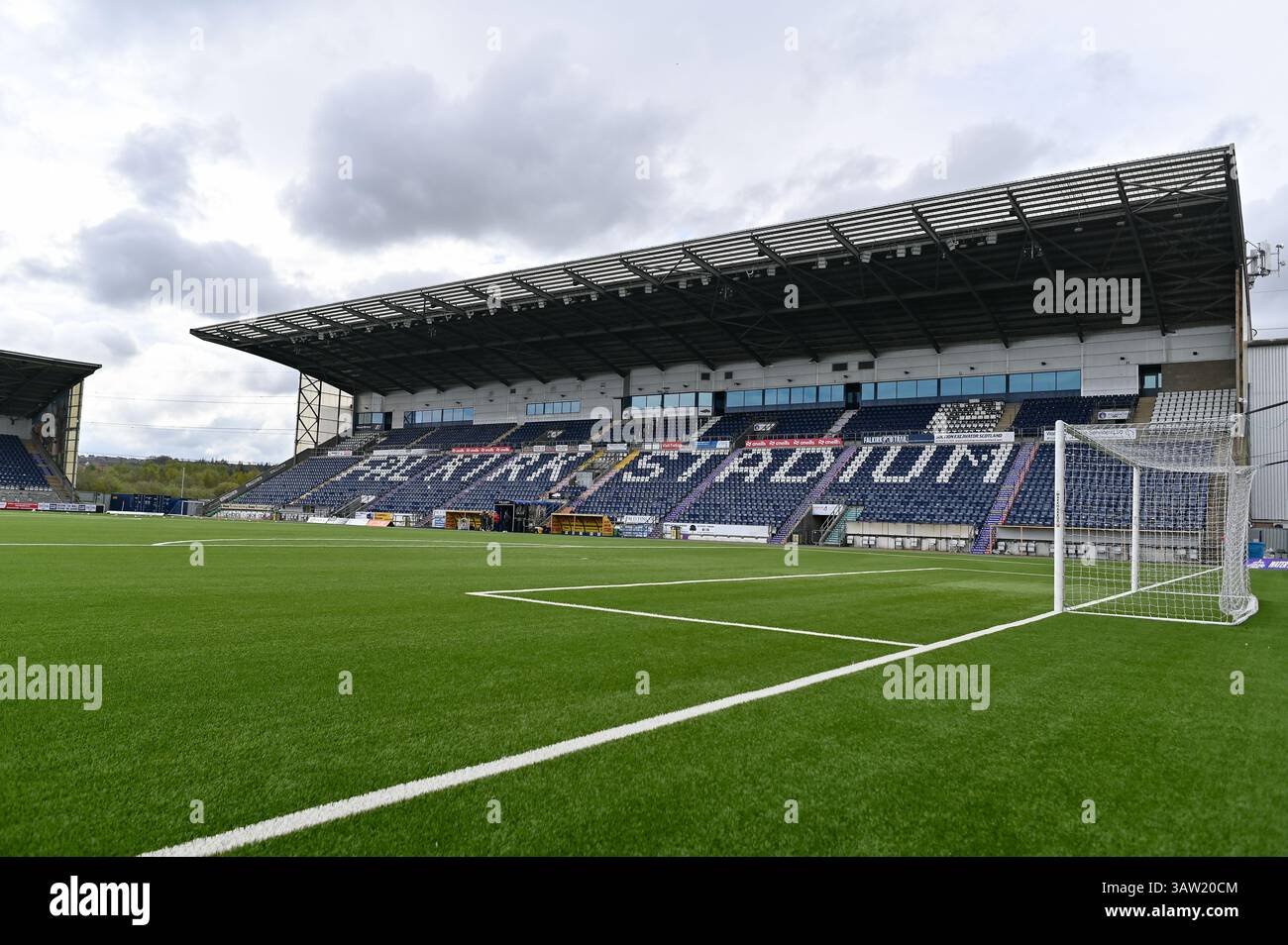 Falkirk, Scotland, UK. 19th April, 2025. A view of the stadium before ...