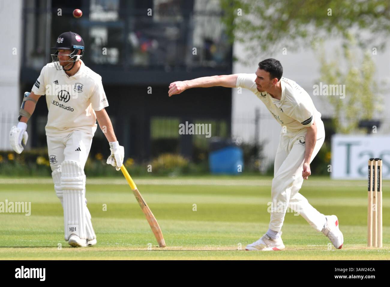 Canterbury, England. 19th Apr 2025. Nathan Gilchrist during day two of ...