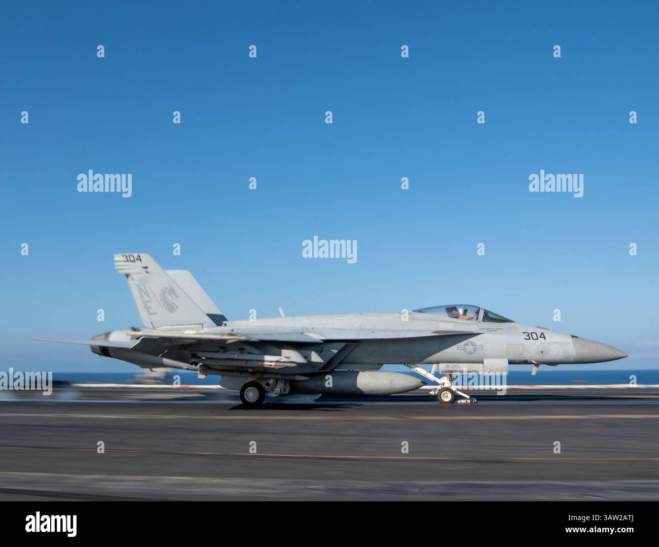 250415-N-FS097-1208 U.S. CENTRAL COMMAND AREA OF RESPONSIBILITY (April 15, 2025) An F/A-18E ...