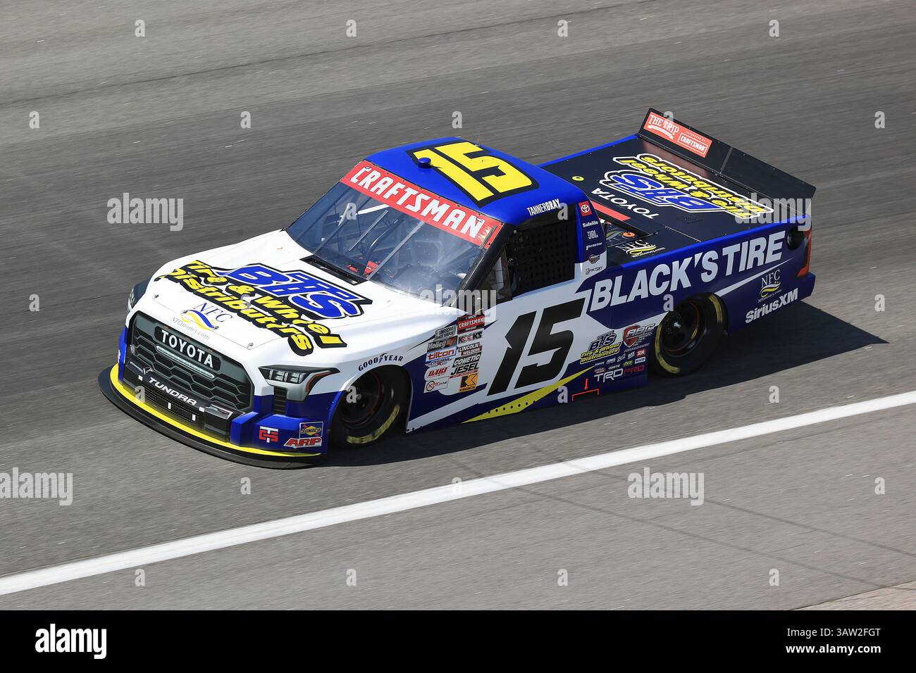 ROCKINGHAM, NC - APRIL 18: Tanner Gray (#15 TRICON Garage Black's Tire ...