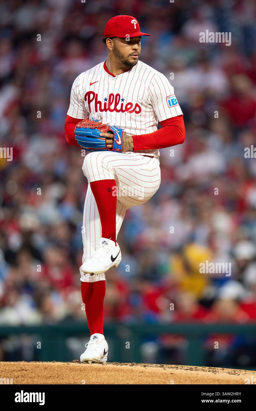Philadelphia Phillies starting pitcher Taijuan Walker in action during the baseball game against ...