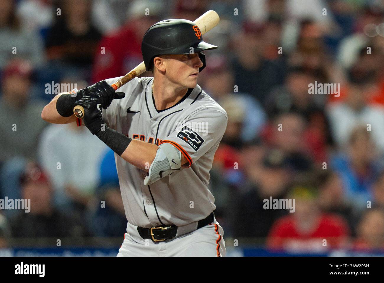 San Francisco Giants' Tyler Fitzgerald in action during the baseball ...
