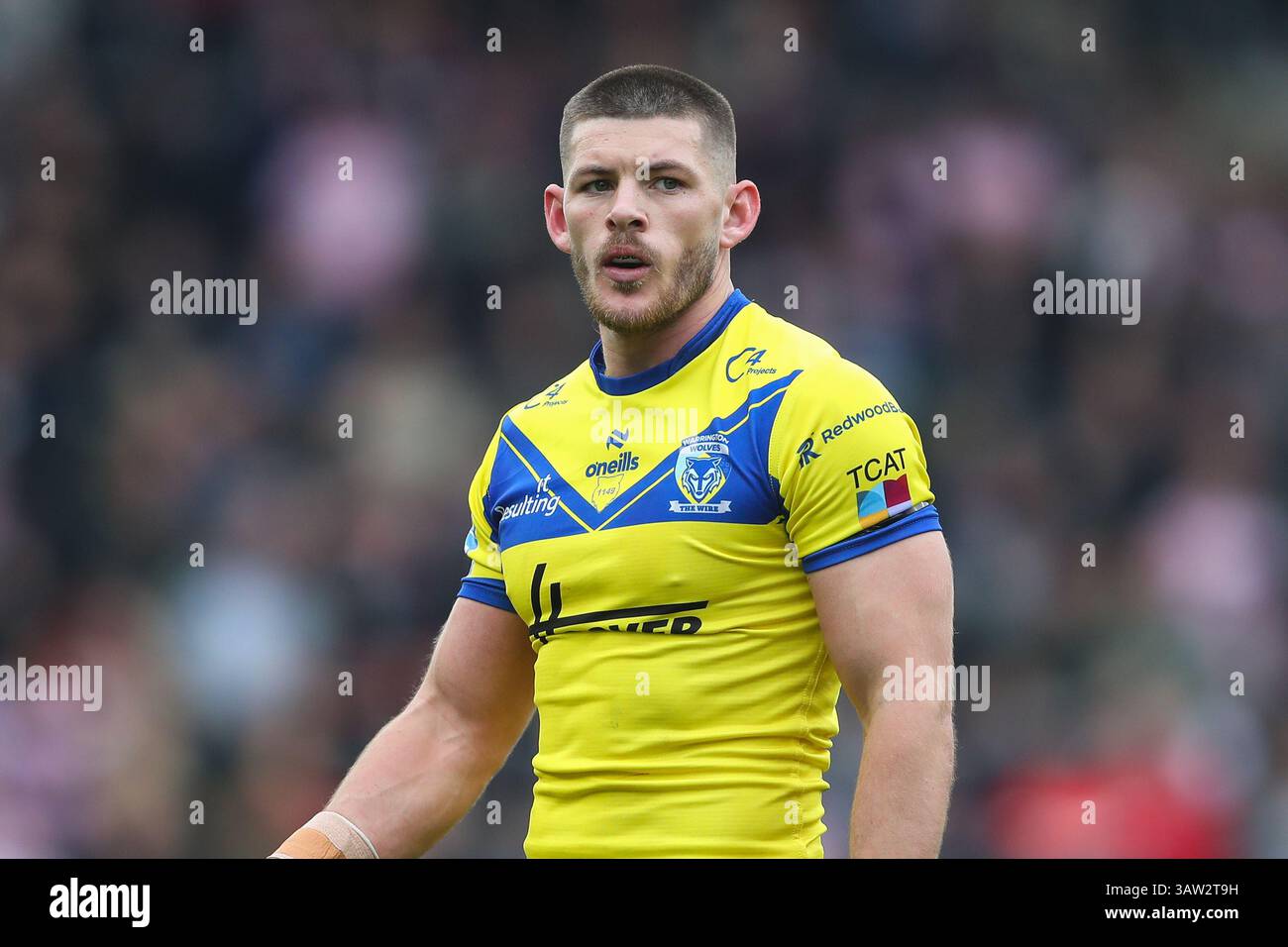 Leigh, UK. 19th Apr, 2025. Danny Walker of Warrington Wolves during the ...