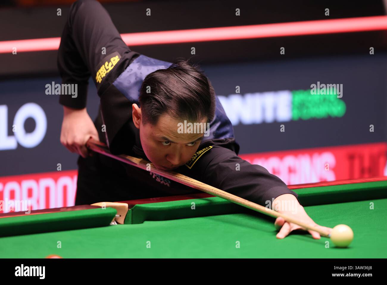 Xiao Guodong during his match against Matthew Selt (not pictured ...