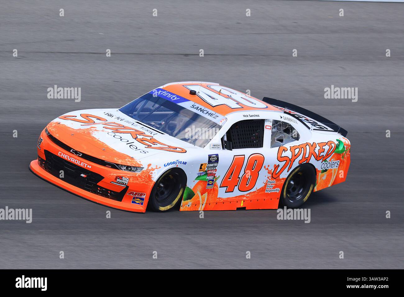 ROCKINGHAM, NC - APRIL 18: Nicholas Sanchez (#48 Big Machine Racing Big ...