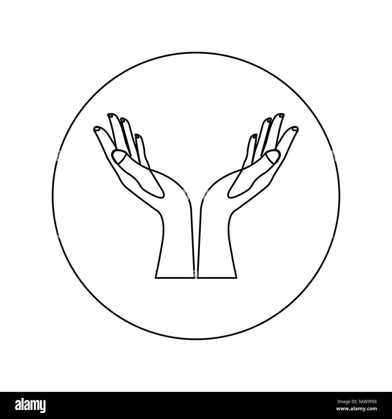 Human hand continuous single line art drawing of concept doodle style ...