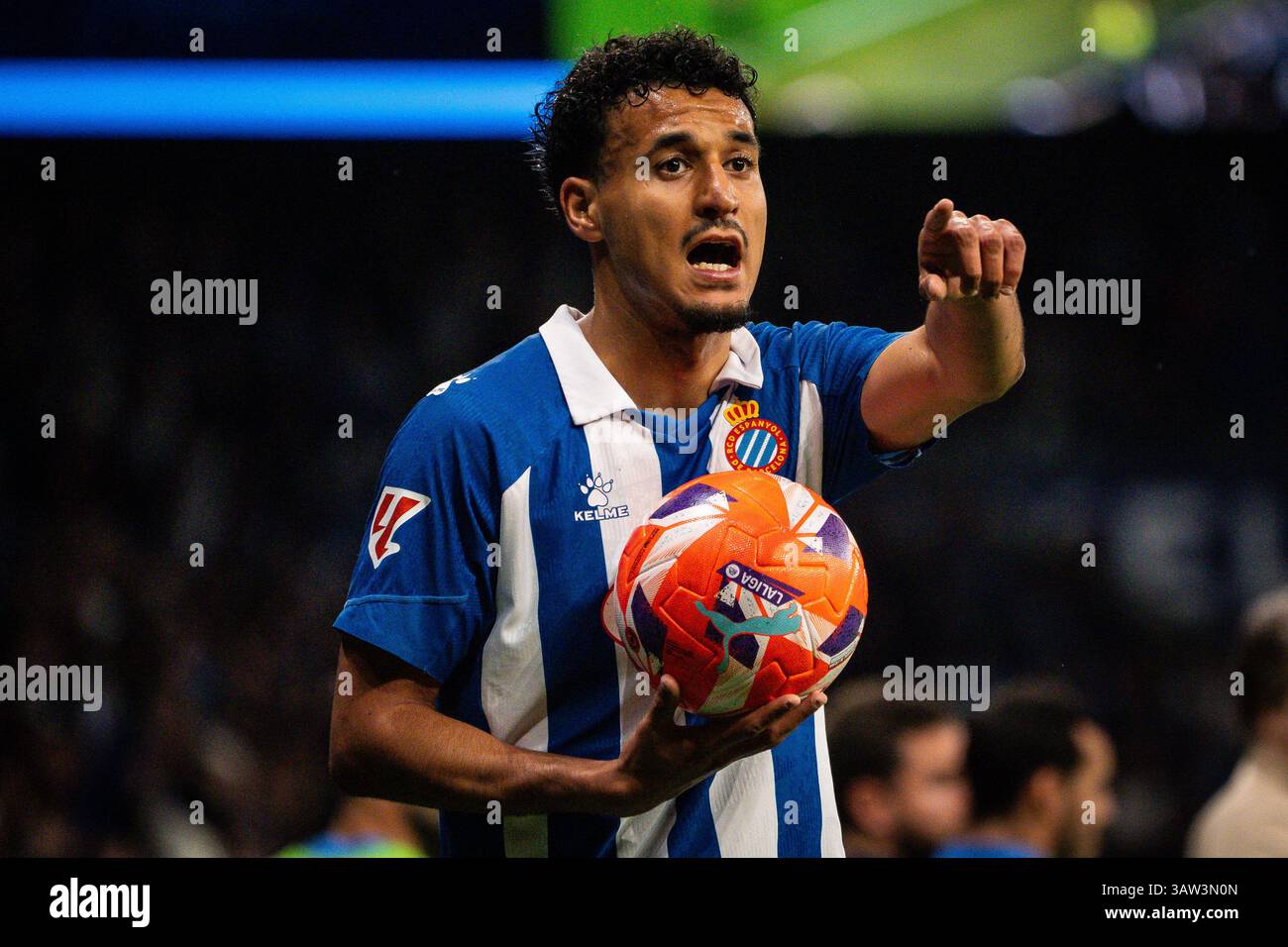 Omar EL HILALI of Espanyol Barcelona during the Spanish championship La ...