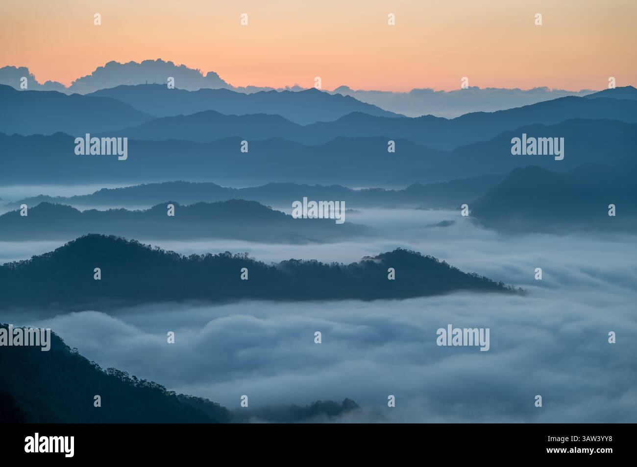 Experience tranquility dawn clouds paint hi-res stock photography and ...