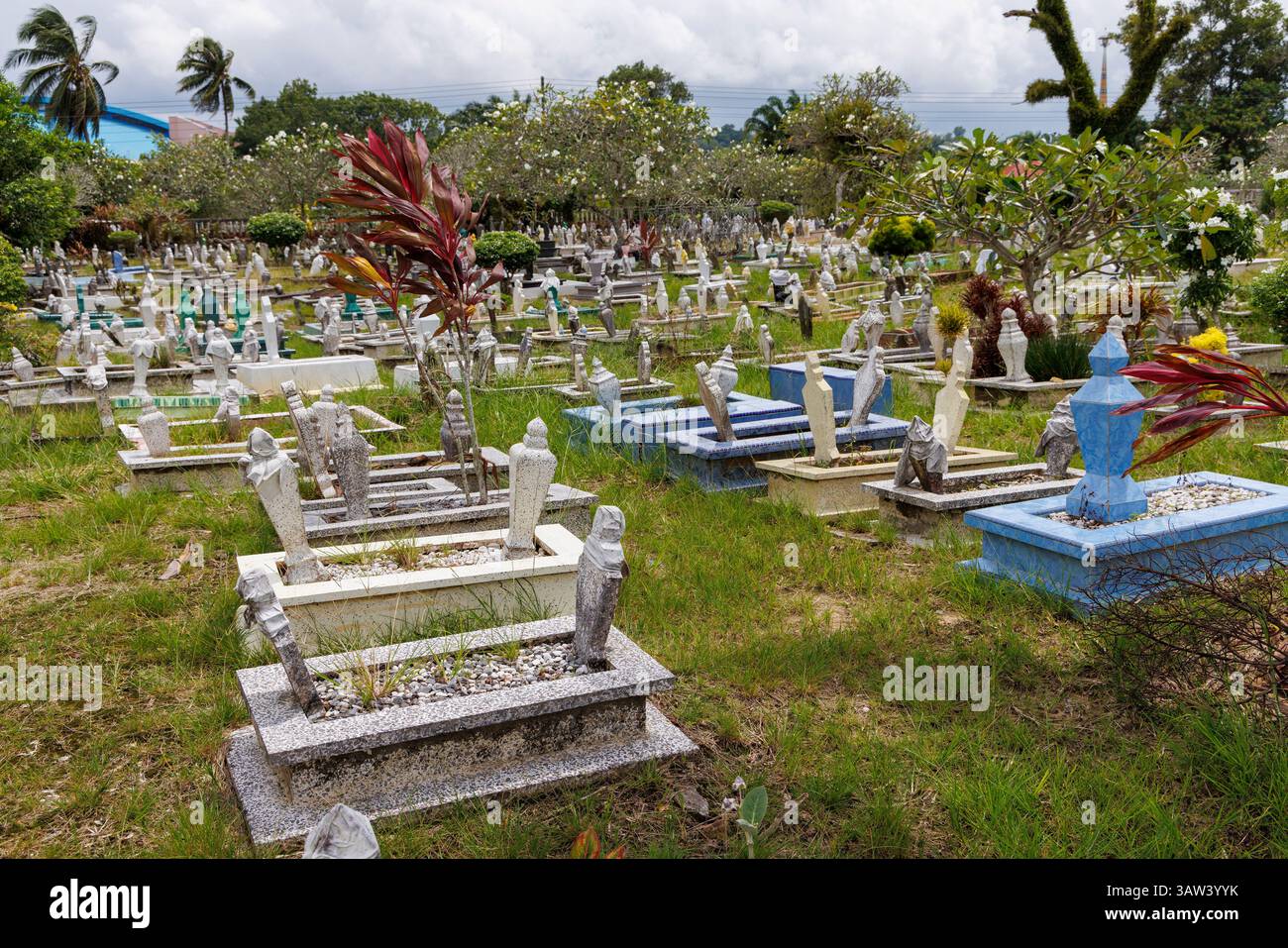 Islamic cemetery, Miri, Malaysia Stock Photo - Alamy