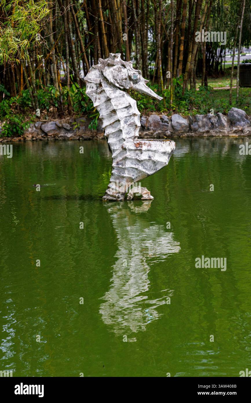 Seahorse, official city status symbol, Miri, Malaysia Stock Photo - Alamy