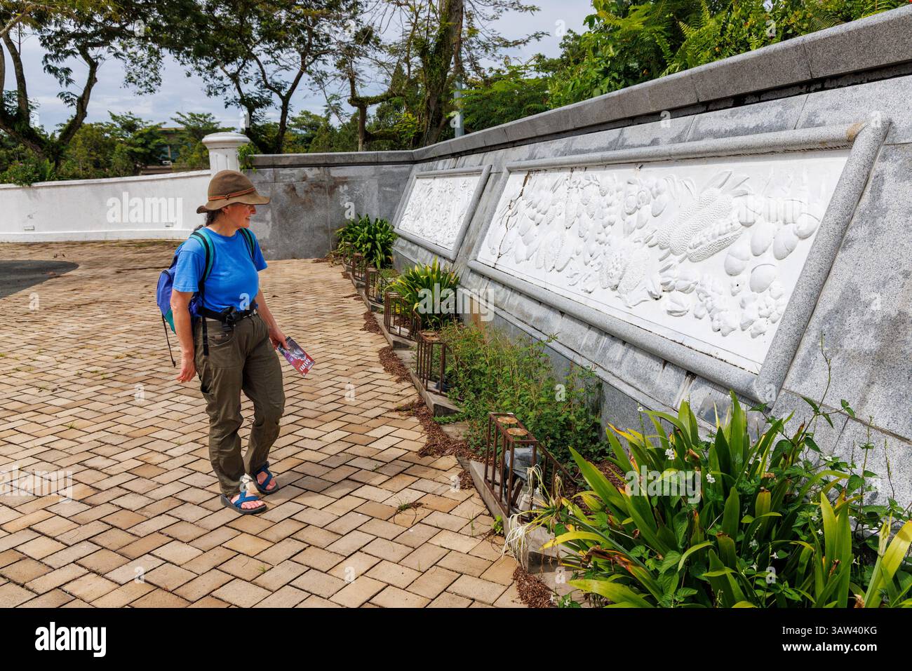 Sculpture wall in the Promenade, Miri City Fan park, Miri, Malaysia ...