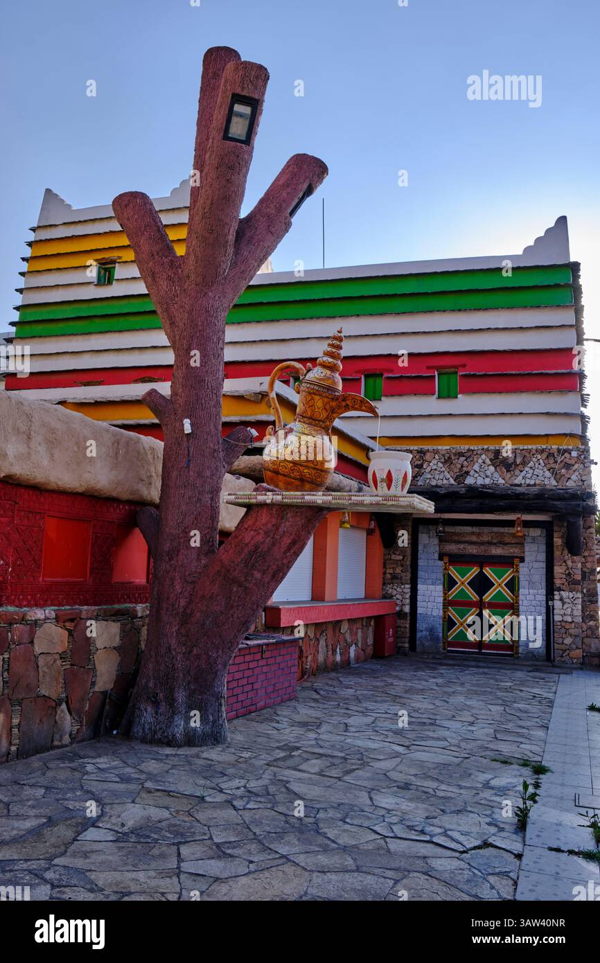 Saudi Arabia, ASIR province, Khamis Mushait, museum in a traditional ...