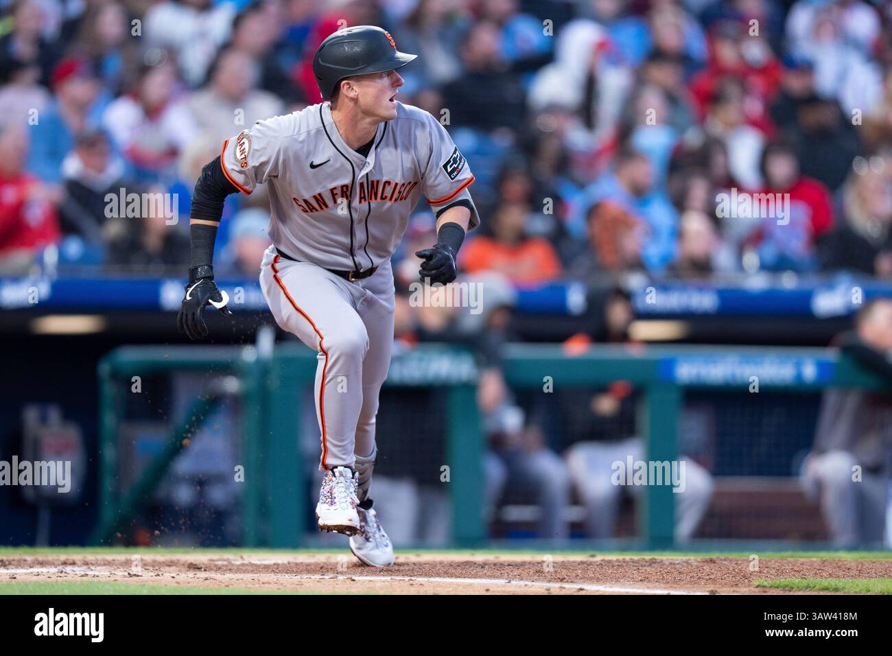 San Francisco Giants' Tyler Fitzgerald in action during the baseball ...