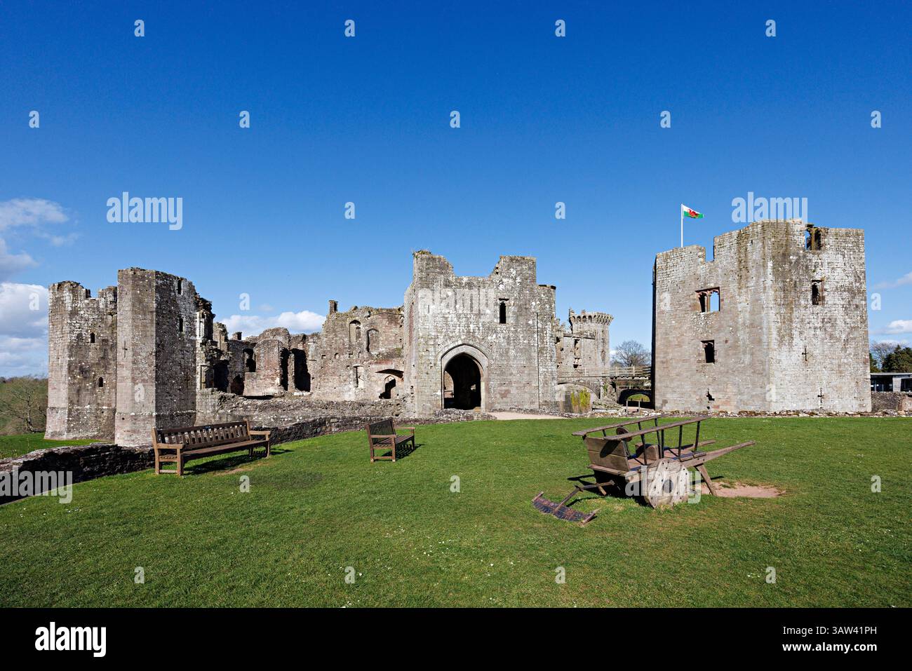 Raglan Castle, Wales, UK Stock Photo - Alamy