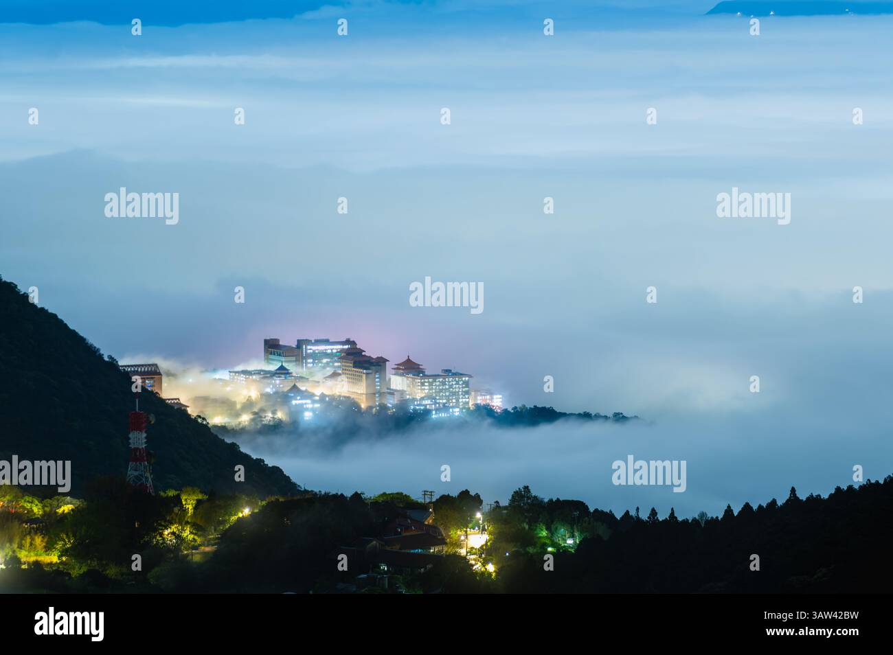 Twilight on datun mountain in hi-res stock photography and images - Alamy