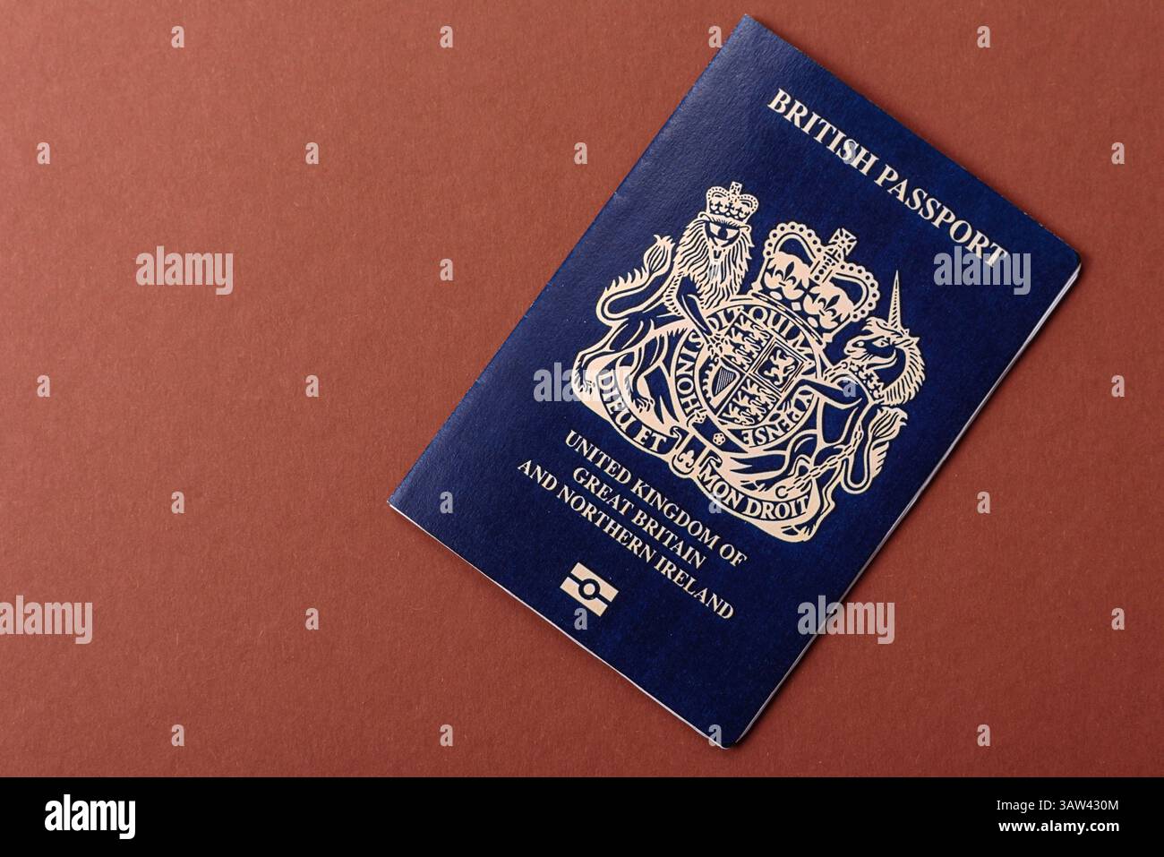 British passport for travelling, flying and doing business. UK document ...