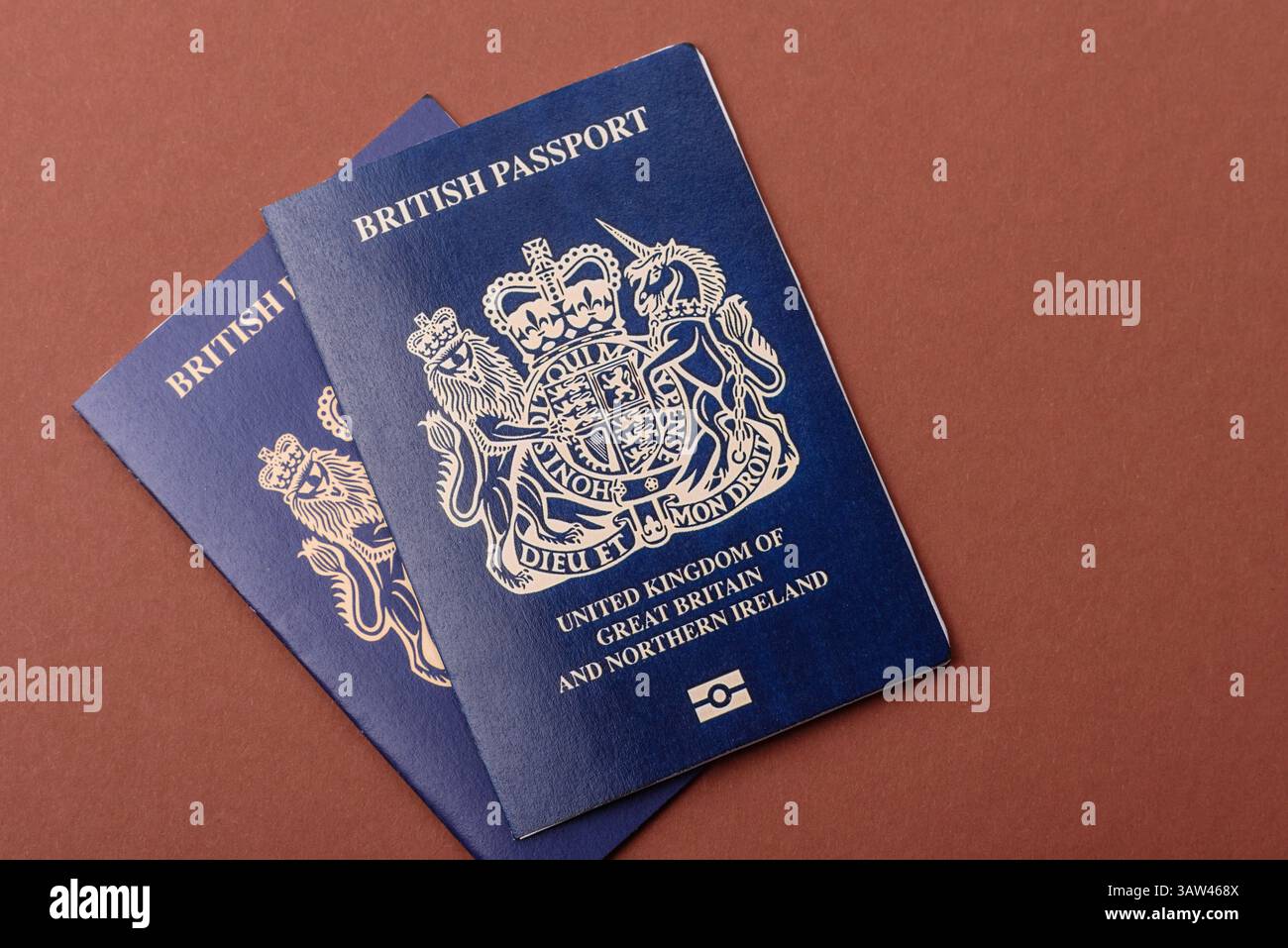British passport for travelling, flying and doing business. UK document ...