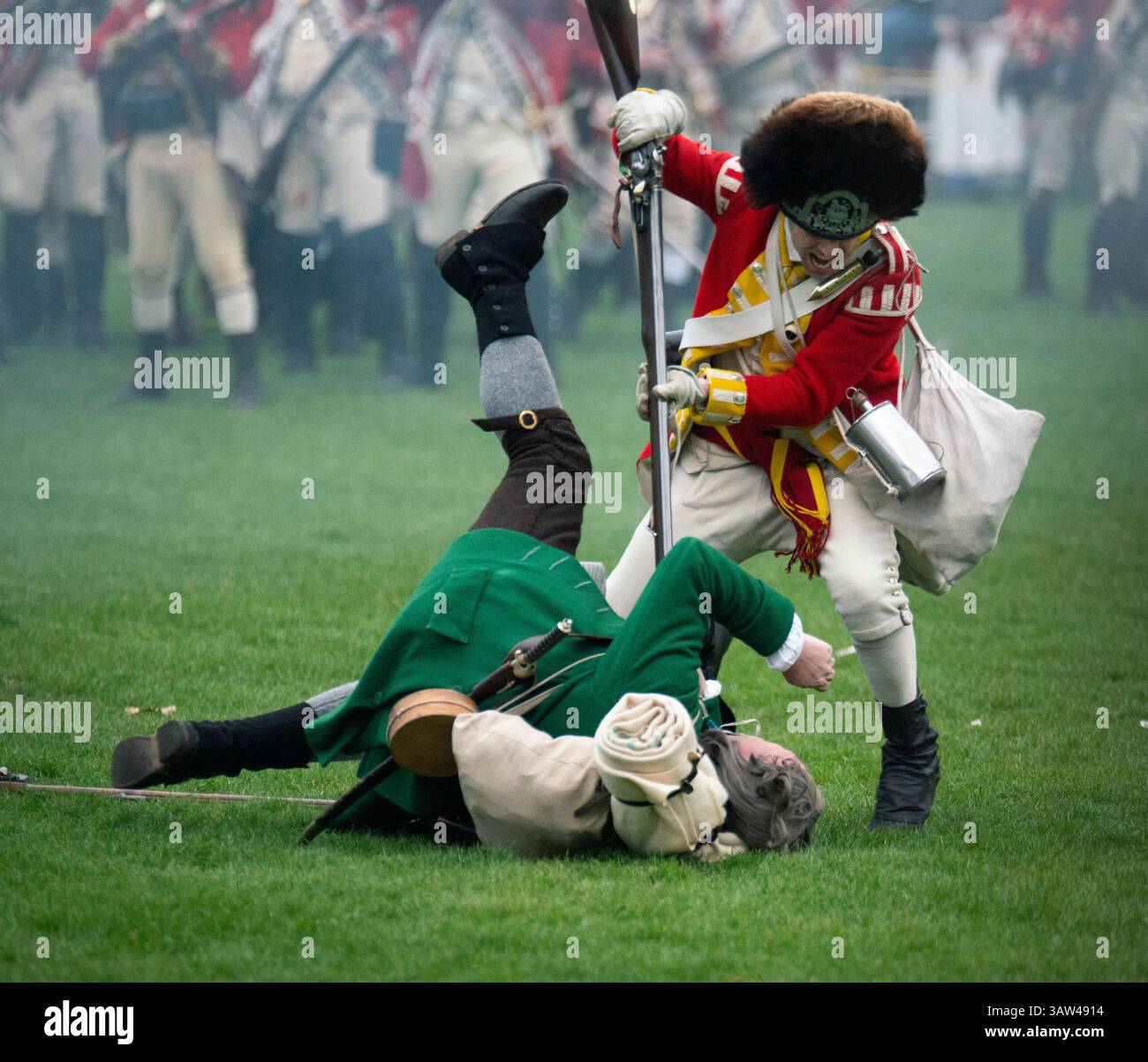 Lexington, Massachusetts, USA. 19 April 2025. Sunrise reenactment of ...