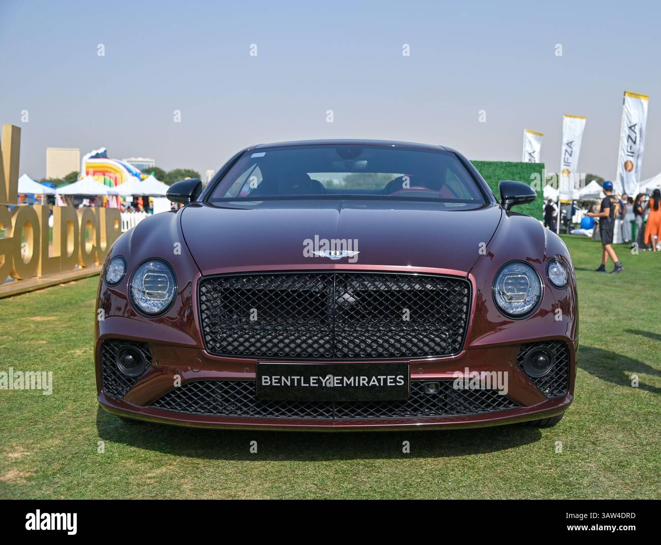 The Bentley Continental GT luxury grand touring car produced by Bentley Motors being displayed ...
