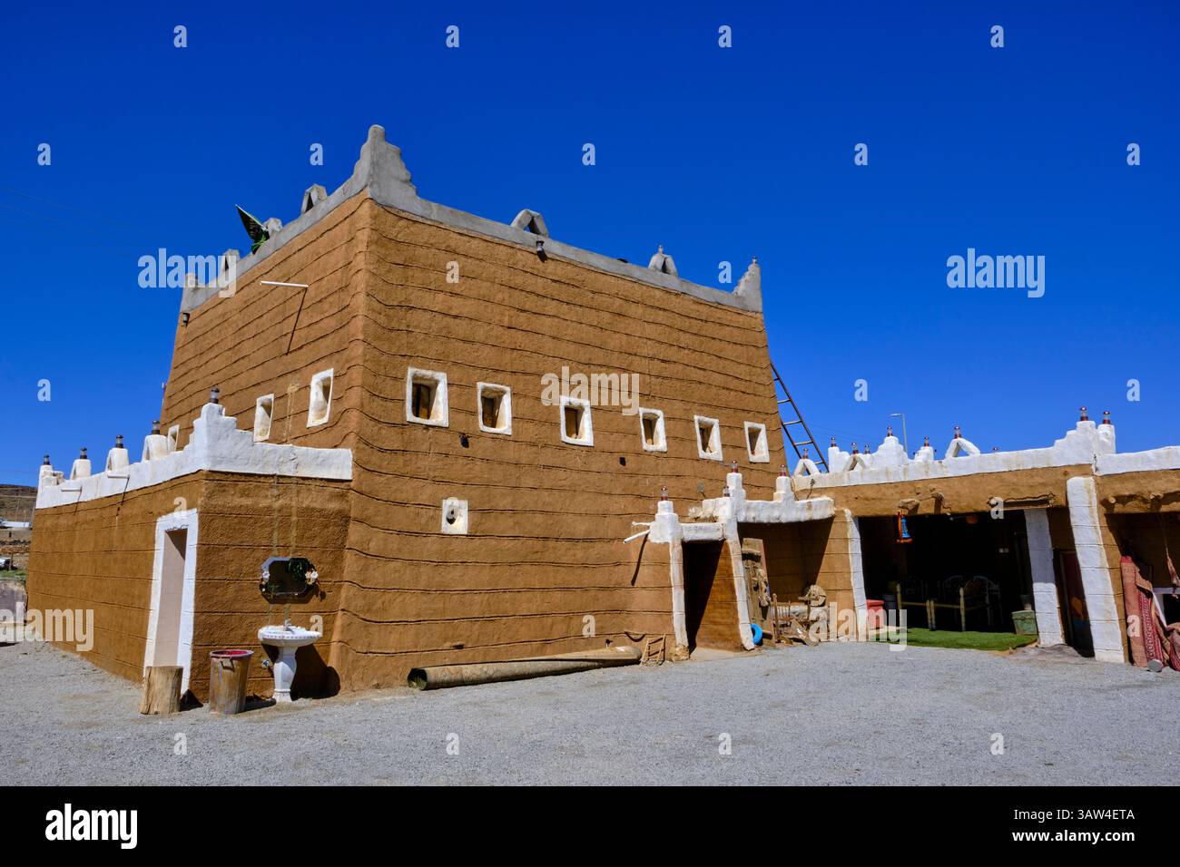 Saudi Arabia, Najran province, Badr Al Janoub village, traditional ...
