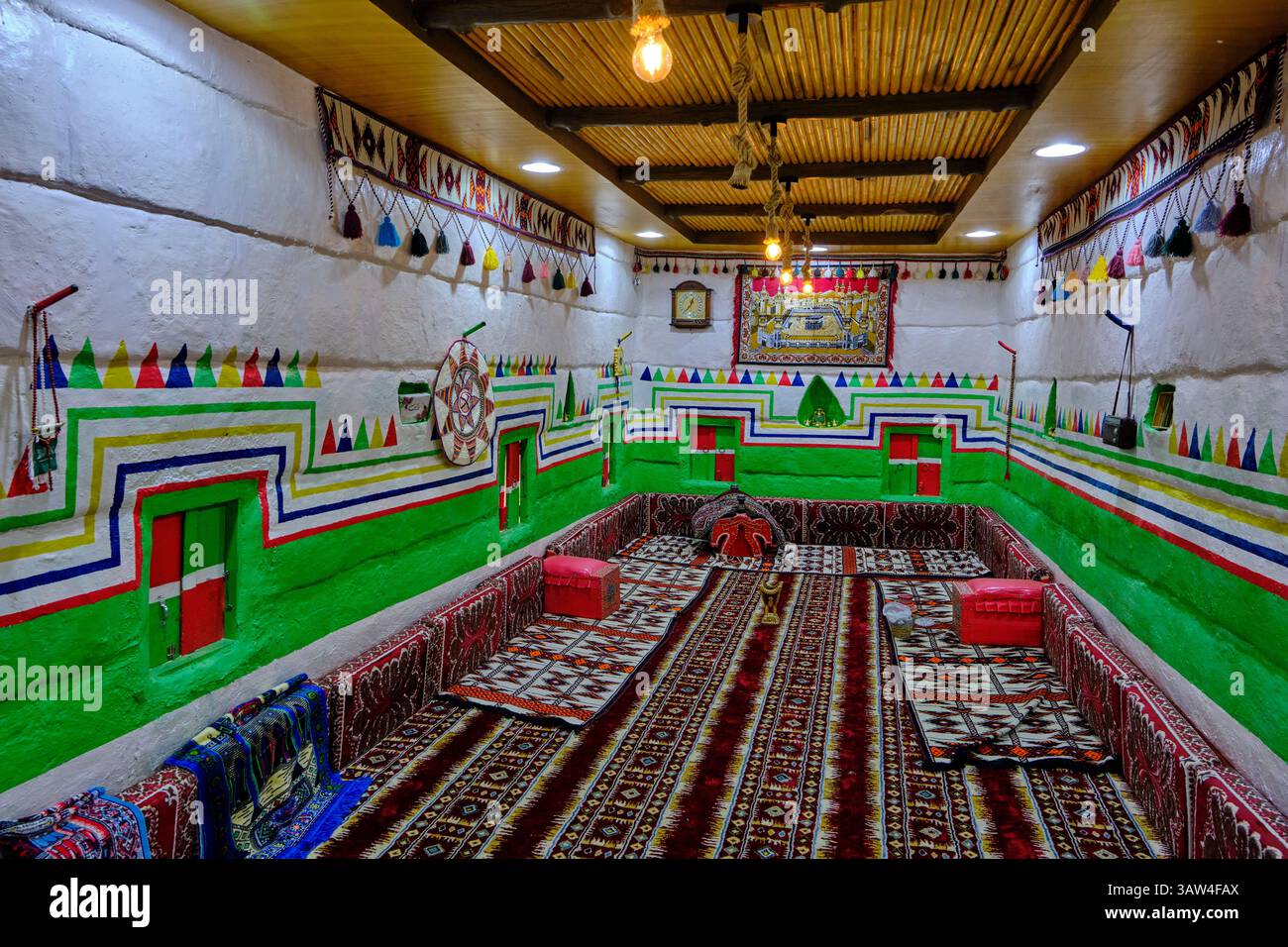 Saudi Arabia, Najran province, Badr Al Janoub village, traditional ...