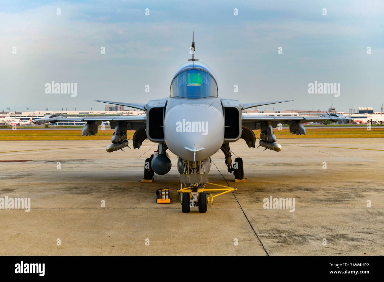 Don Muang Airbase, Bangkok, Thailand, March 8, 2025 : Fighter jet front ...