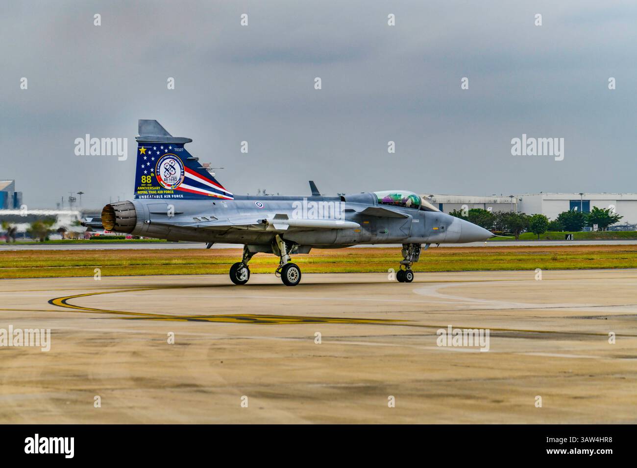 Don Muang Airbase, Bangkok, Thailand, March 8, 2025 : Fighter jet front ...