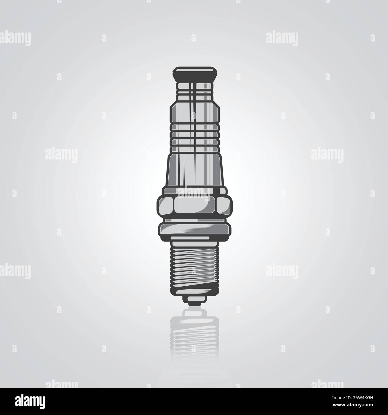Spark Plug, Plug icons, unique icons, plug, bike plug with a silver ...