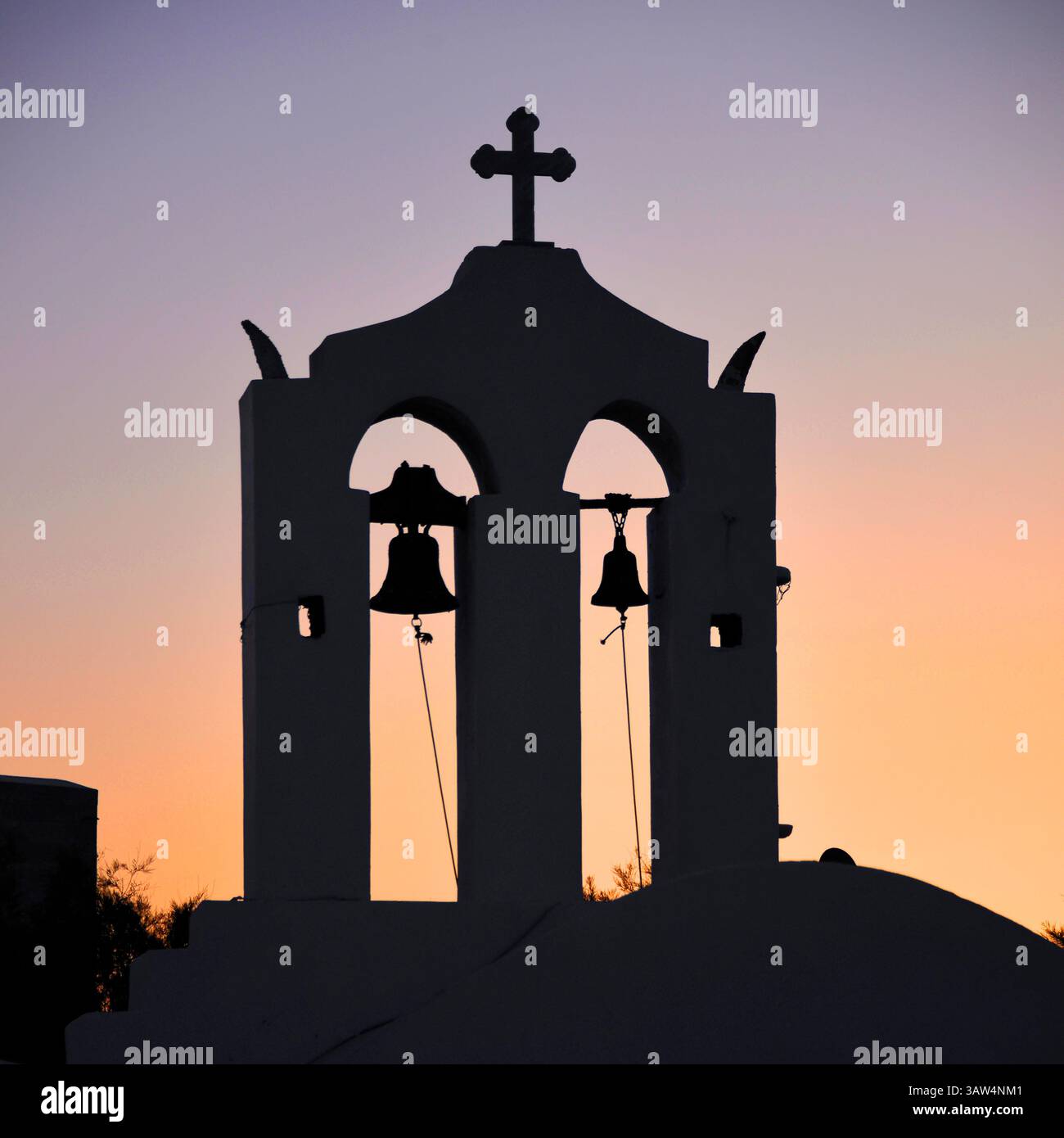 Small greek chapel silhouette hi-res stock photography and images - Alamy