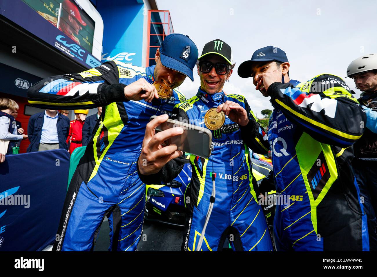 Imola, Italy. 19th Apr, 2025. 46 AL HARTHY Ahmad (omn), VAN DER LINDE ...