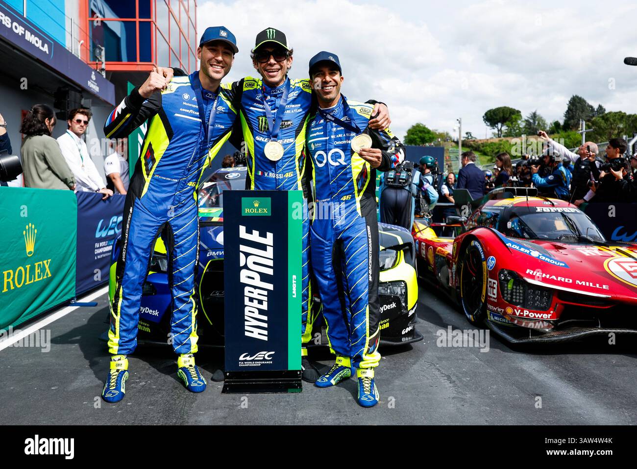 Imola, Italy. 19th Apr, 2025. 46 AL HARTHY Ahmad (omn), VAN DER LINDE ...